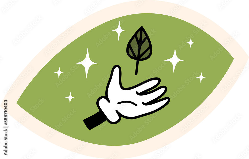 Groovy y2k retro eco cartoon sticker png. Happy earth day ecology ...