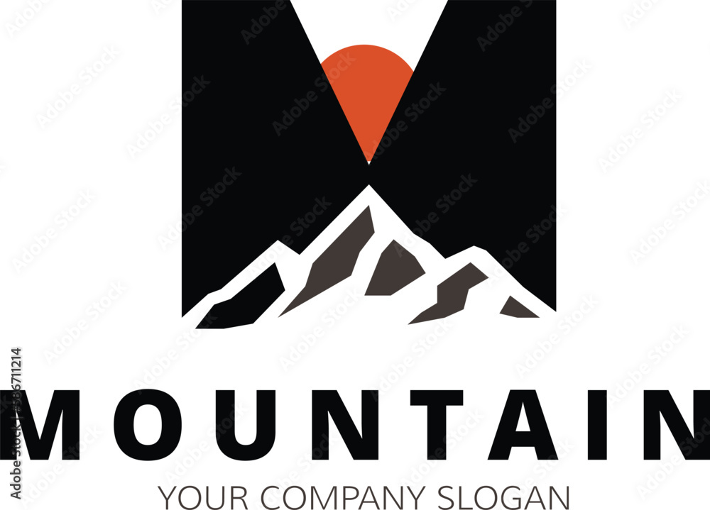 mountain vector logo, mountain design logo, mountain adventure logo ...