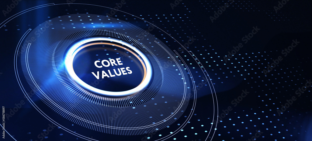 Business, Technology, Internet and network concept. Core values ...