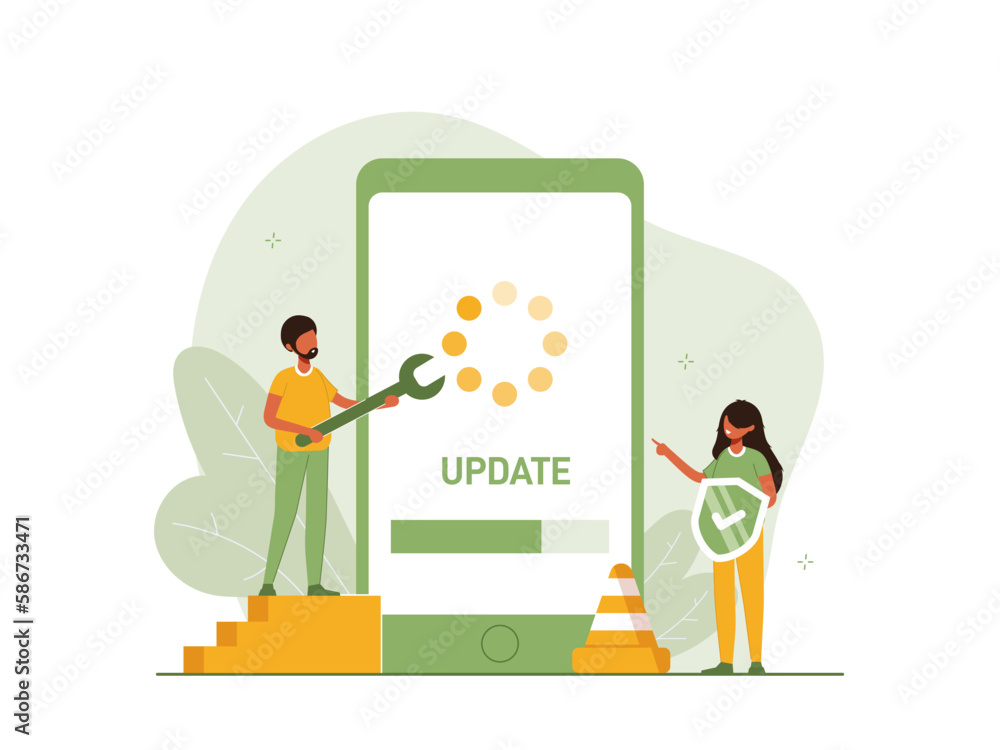 System Or Web Application Upgrade Procedure Concept Of Software Version Update Or Renewal