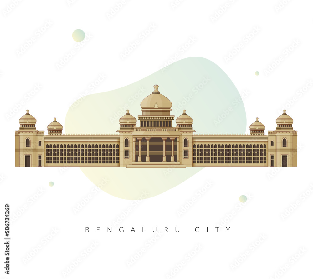 Bangalore City Icon - Vidhana Soudha Icon Illustration Stock Vector ...