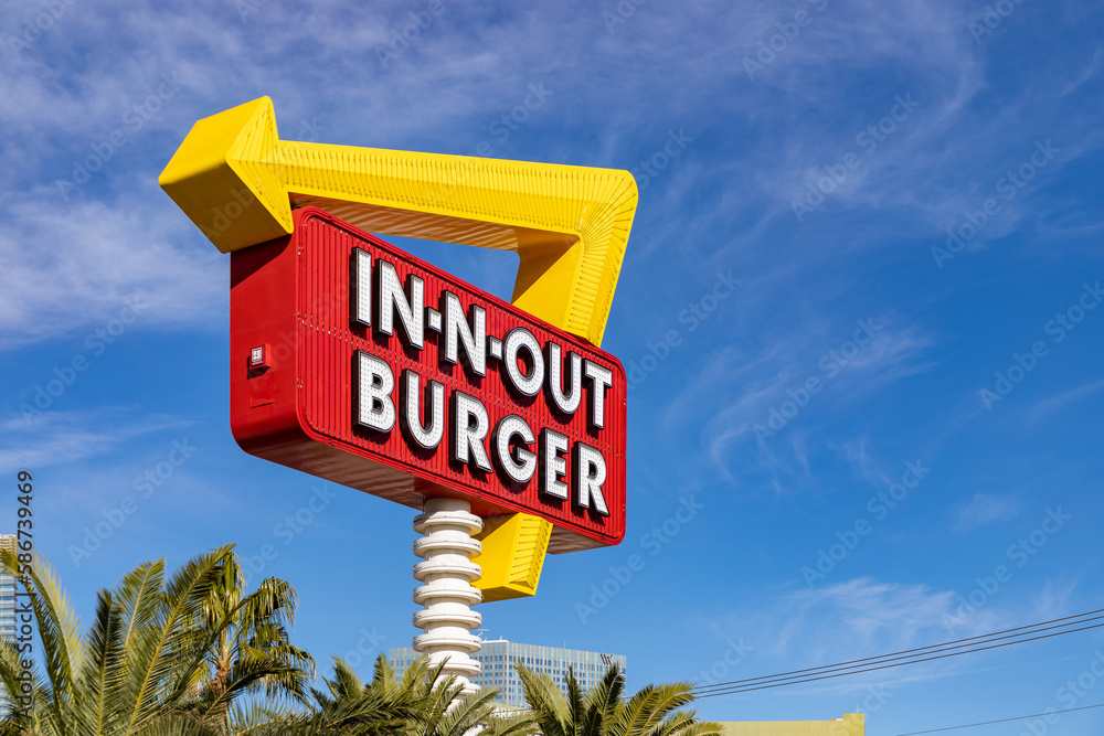 Las Vegas, United States - November 23, 2022: A picture of the In-N-Out ...
