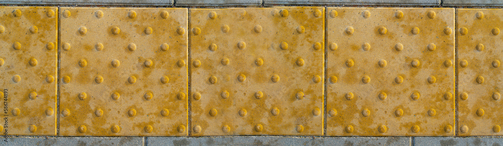 Tactile Paving on Tiles Pathway for Blind Handicap, Safety Sidewalk for ...