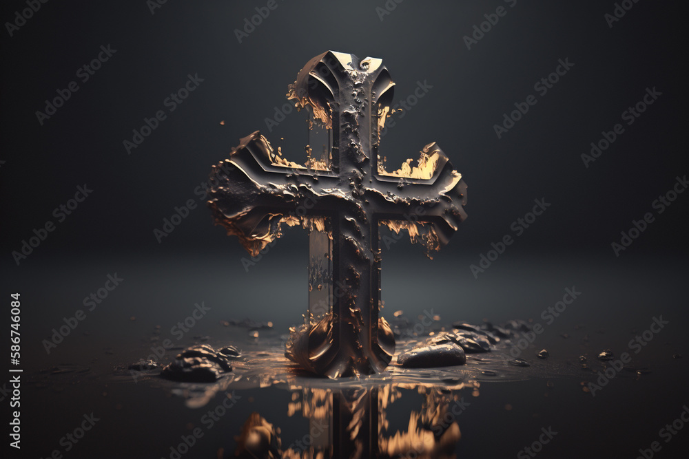 Cross of christian religion. orthodoxy and catholicism divine symbols ...