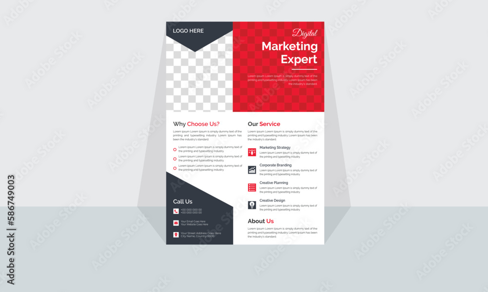 Simple Flyer Design White Background