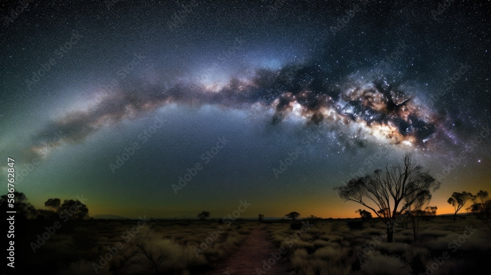 starry, night, sky, clouds, cloud, mountain, landscape, nature, storm ...