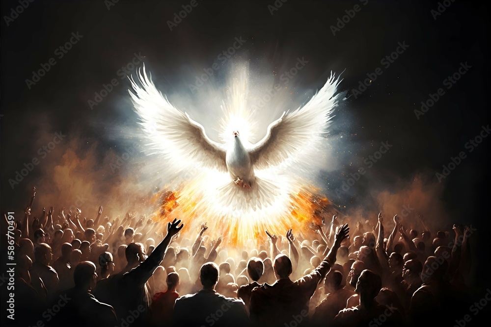 Holy spirit arriving Stock Illustration | Adobe Stock
