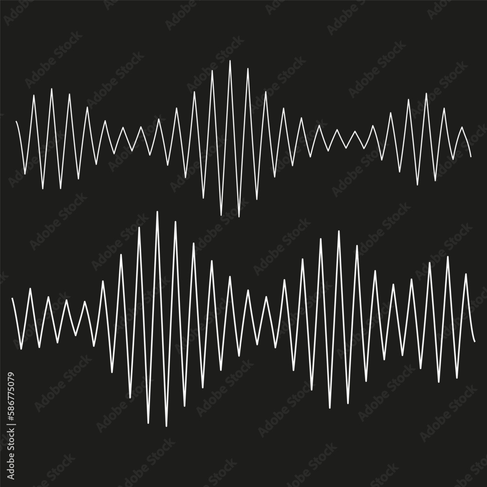 Sound wave black background. Dark background. Digital technology ...
