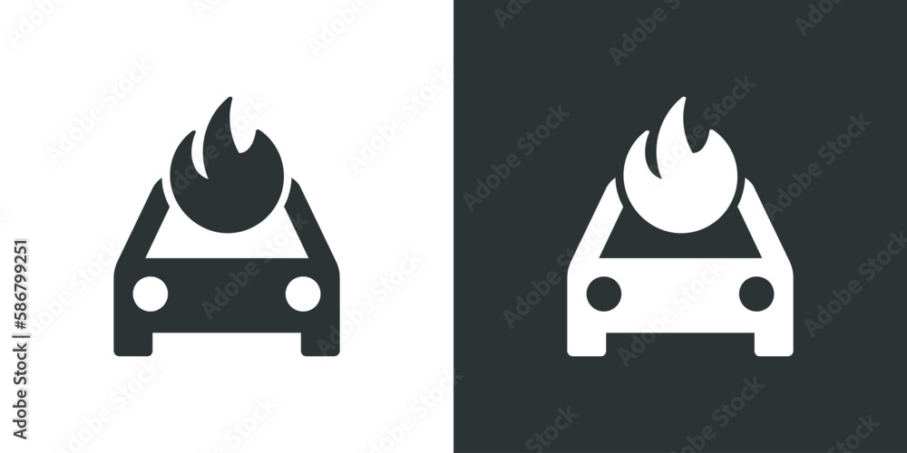 Car insurance icon set. Includes icons as emergency, risk management ...