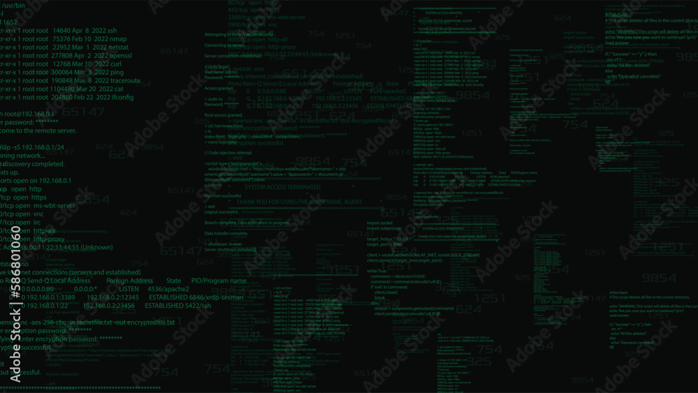 Green hacker wallpaper. Vector lines of code background. Stock Vector ...
