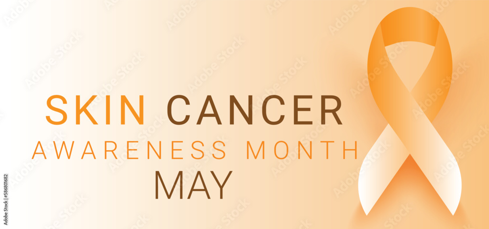 Skin cancer awareness month may. template background, banner, card ...