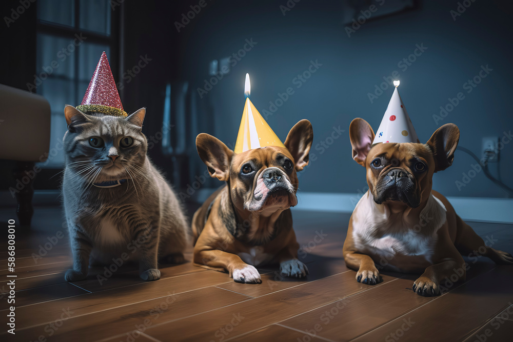 Animals Wearing Party Hats