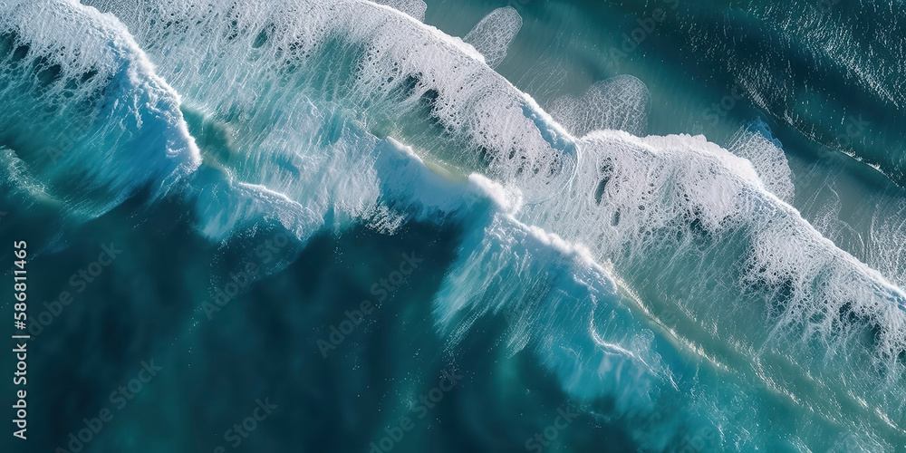 Incredible drone photo of sea waves in a bird's eye view for your ...