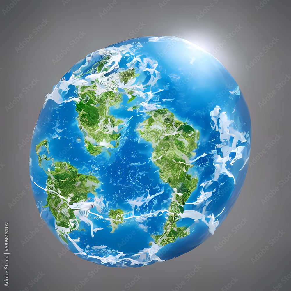 Frozen Earth in Ice Age 3D Morph Created With Generative Ai ilustração ...