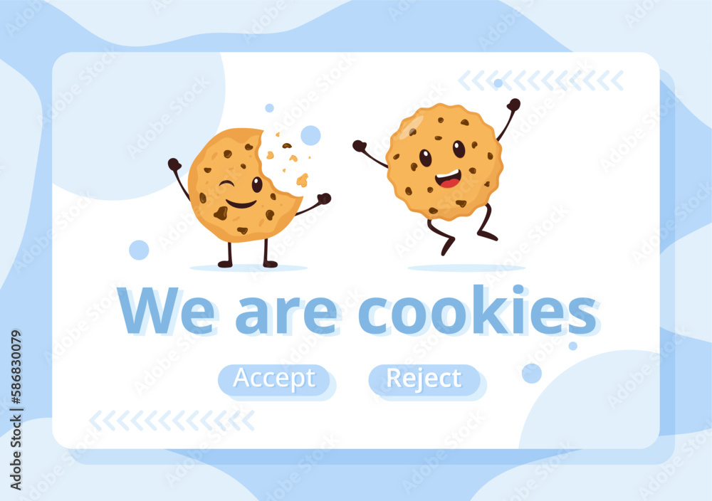 Internet Cookies Technology Illustration with Track Cookie Record of ...