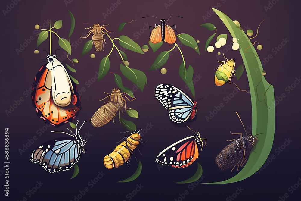 Life cycle depicted in animated GIFs. Stock Illustration | Adobe Stock