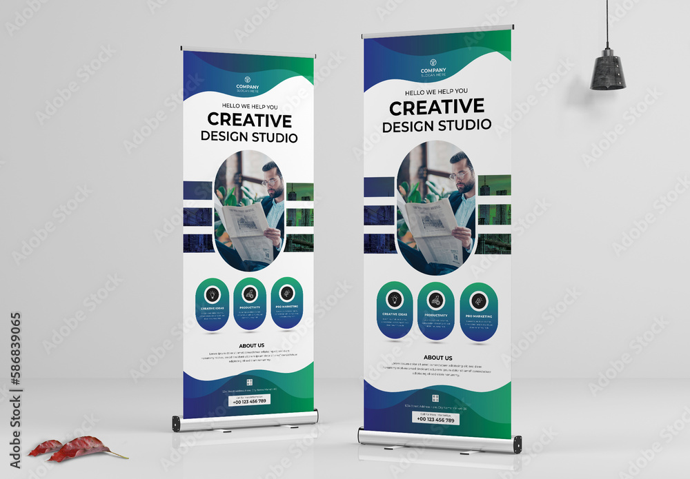 Studio Roll Up Banner Design Template Stock Template | Adobe Stock Studio Roll Up Banner Design Template Stock Template | Adobe Stock