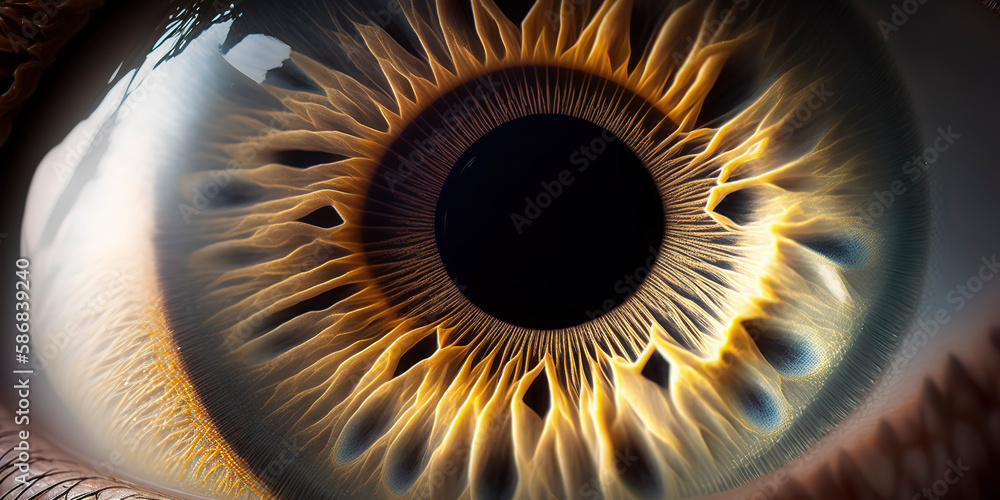 Stunningly detailed eye captured in high resolution macro photography. Generative AI Stock ...