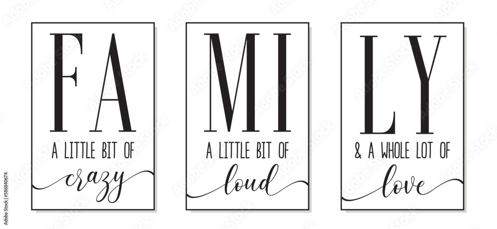 Family. A little bit of crazy, loud, love. Inspirational life quote ...