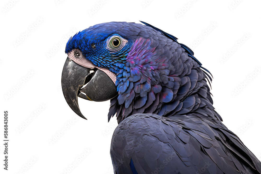 a jungle-themed macro photographic illustration of a blue indigo and ...