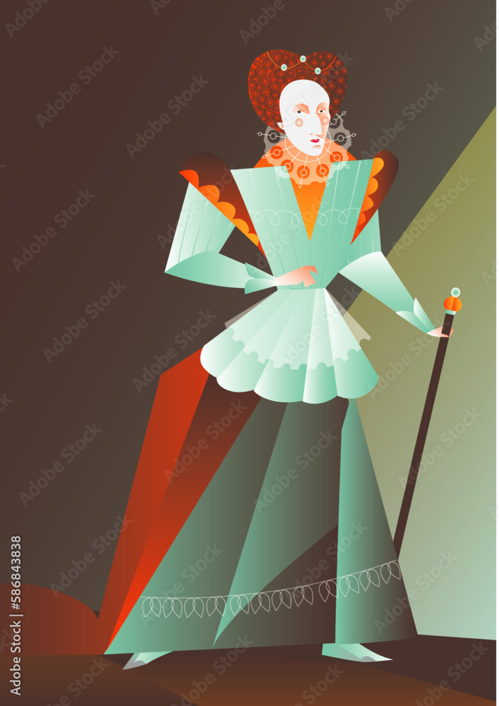 Photo Elizabeth I tudor queen of England and Ireland in the XVI century ...