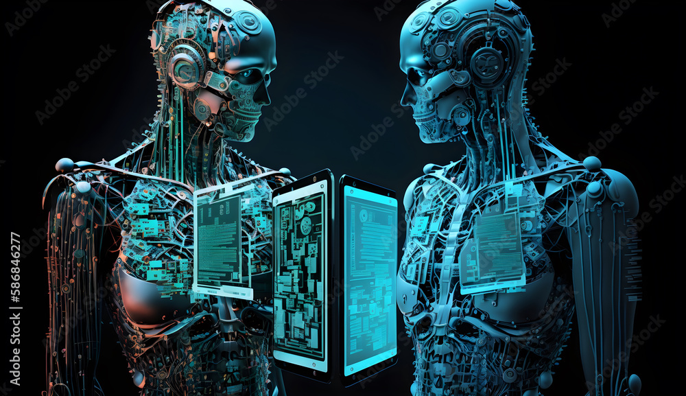 digital twin artificial intelligence Stock Illustration | Adobe Stock