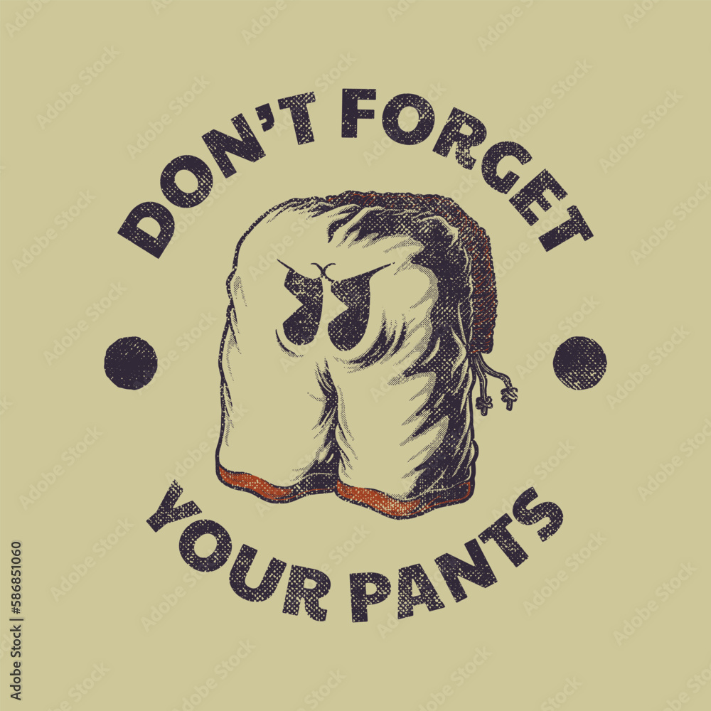 cartoon emblem of angry pants mascot with retro style Stock Vector ...