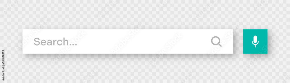 Search bar template. Internet browser engine with search box, address ...