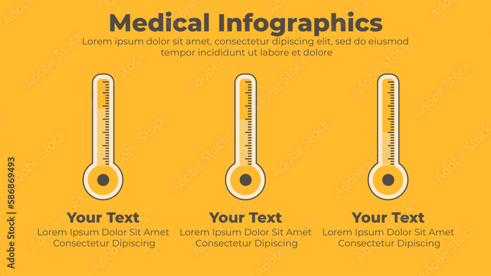 Vector temperature measure scale minimal infographic template Stock ...