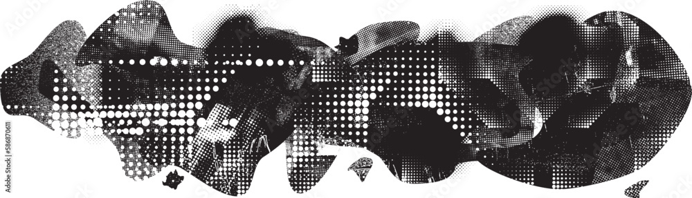 Glitch distorted grungy isolated banner . Design element for brochure ...