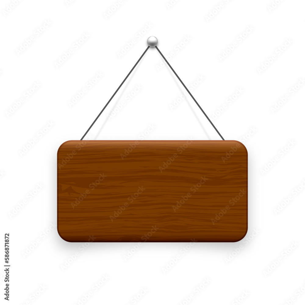 Wooden hanging signboard. Made of wood door sign for cafe, restaurant ...