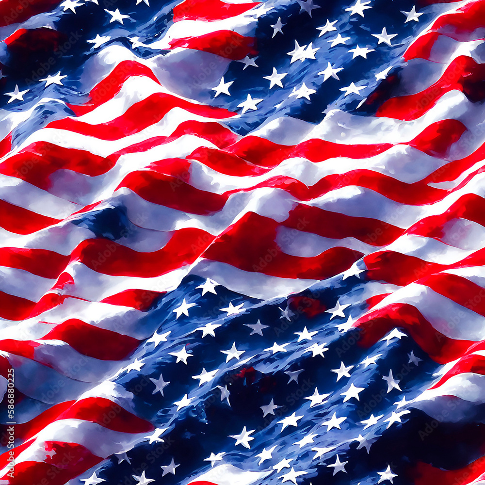 American flag stylized as abstract attractive background and seamless ...
