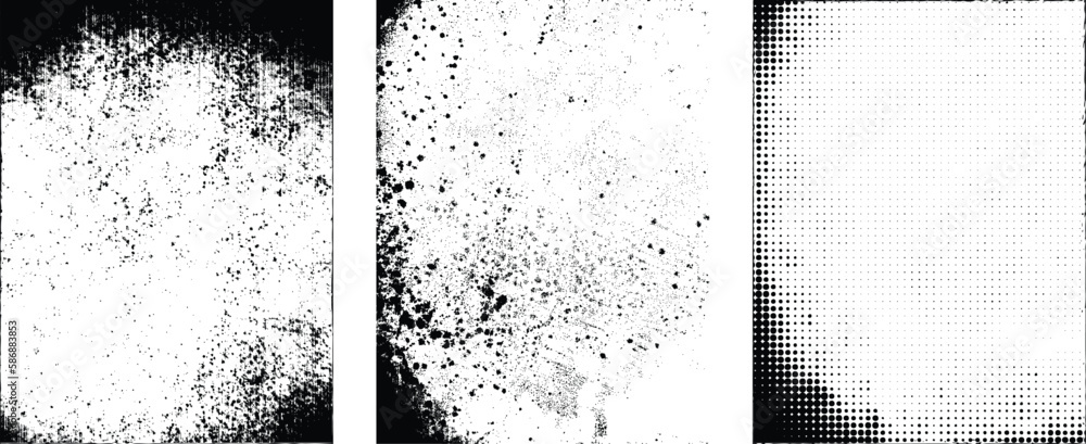 Grunge Urban Backgrounds set.Texture Vector.Dust Overlay Distress Grain ...