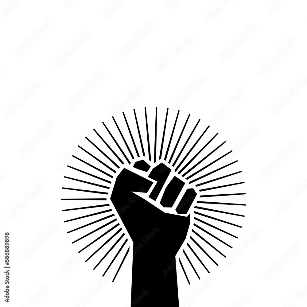 Fist male hand icon on transparent background Stock Illustration ...
