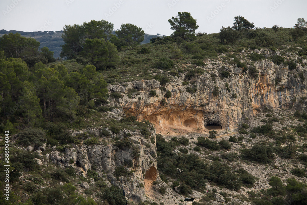 Cuevas rupestres de la Sarga en Alcoy Stock Photo | Adobe Stock