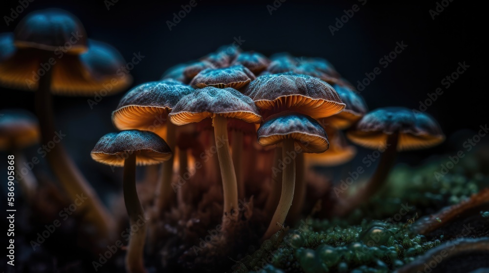 Psilocybin Mushroom Close-Up: Intricate Details, Vibrant Colors, and ...