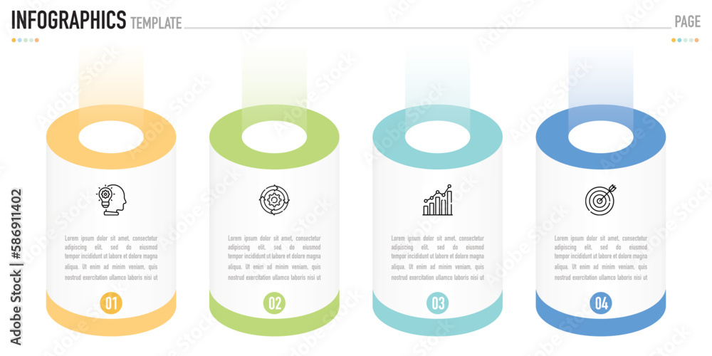 Pipeline, cylinder 3D isometric infographic template or element as a ...