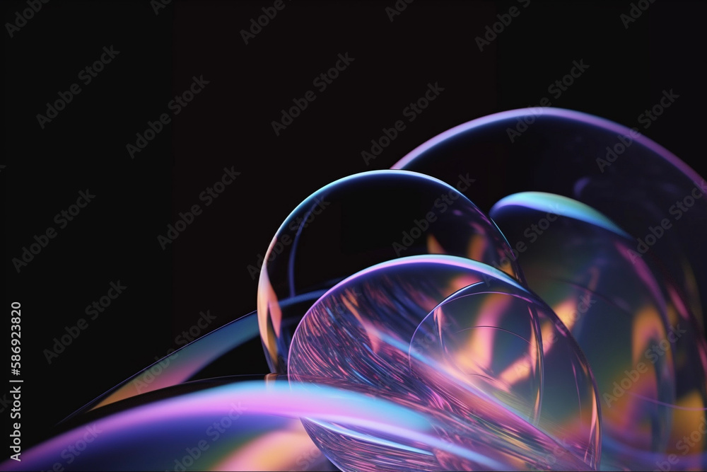 glass abstract background wallpaper with colorful light emitter ...