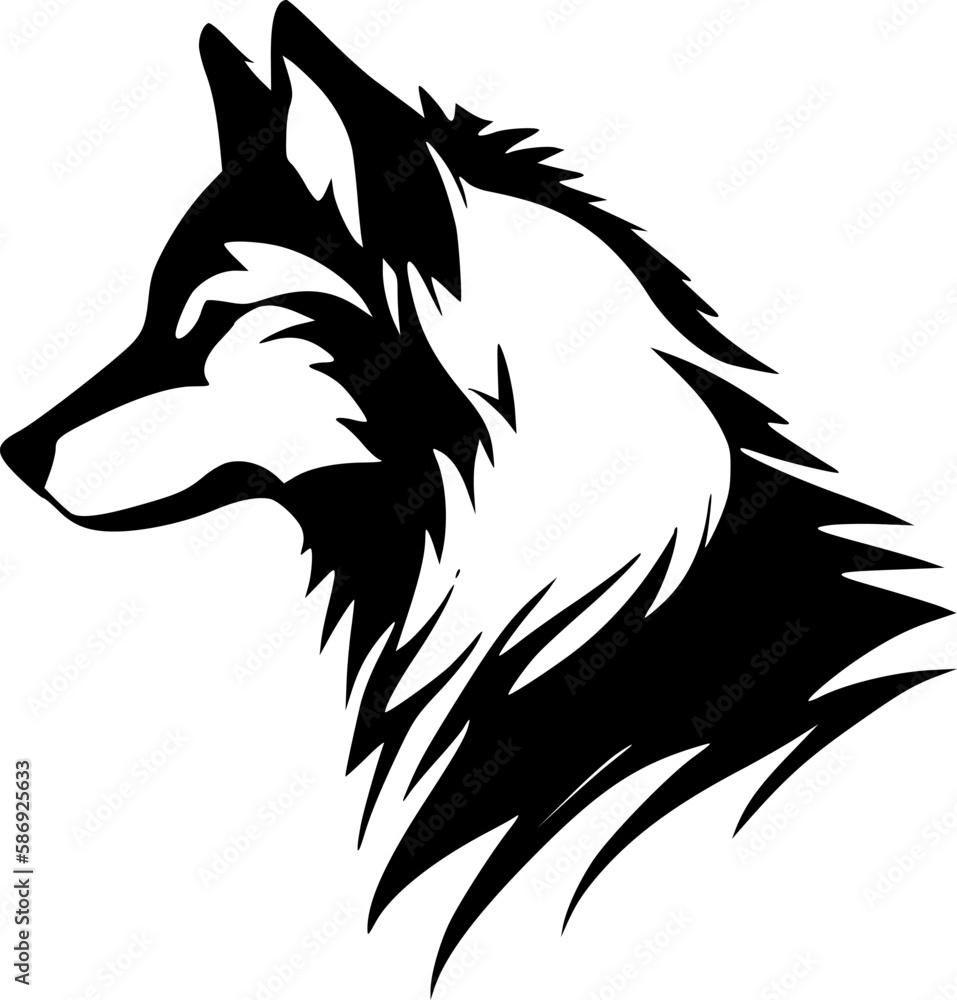 Wolf | Minimalist and Simple Silhouette - Vector illustration Stock ...