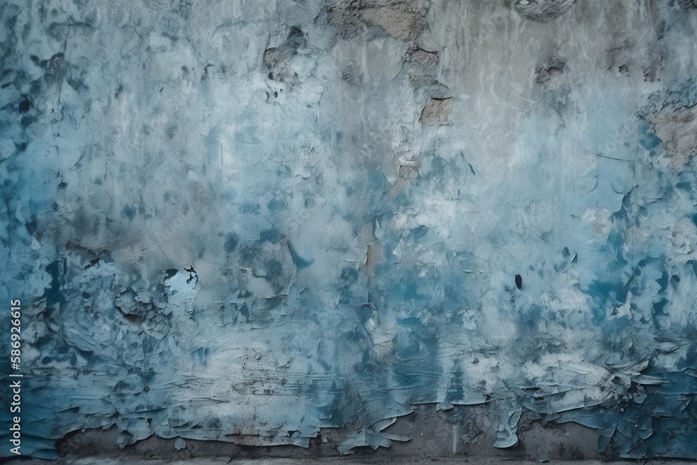 Blue-gray cement concrete texture with a grunge rough old stain ...