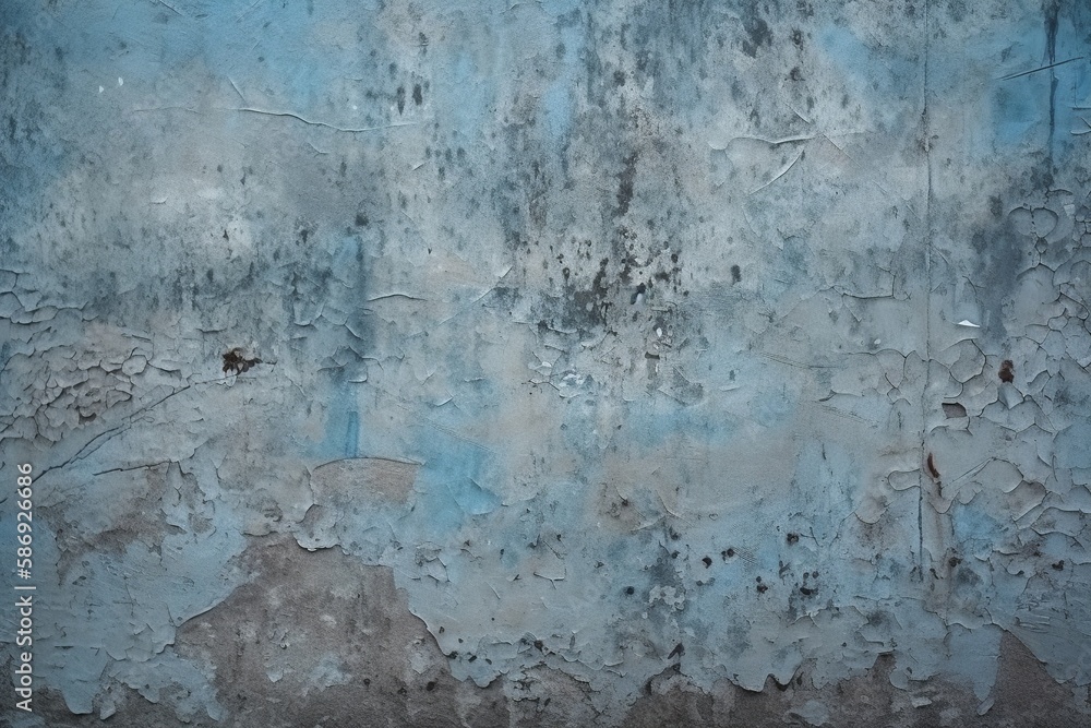 Blue-gray cement concrete texture with a grunge rough old stain ...