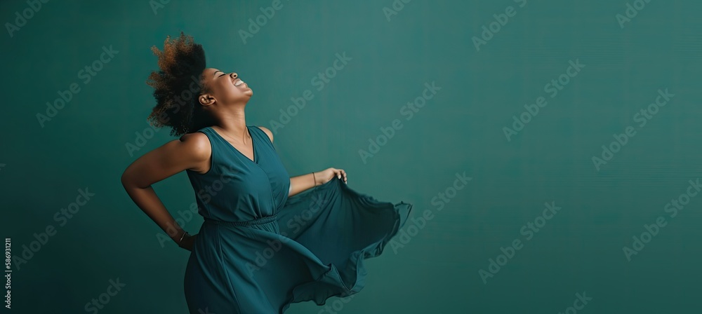 Beautiful Full Figured Body Positive Happy African American Woman ...