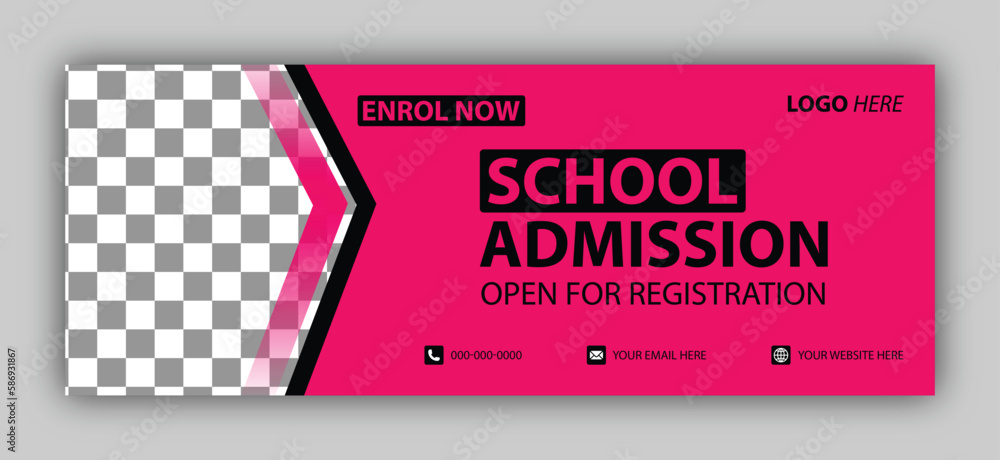 school education Facebook cover and social media cover page layout ...