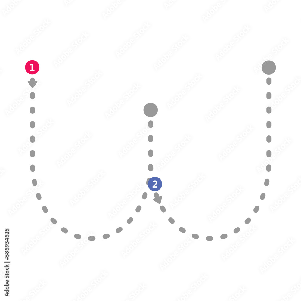 Tracing alphabet letter w lowercase prewriting dotted line element for ...