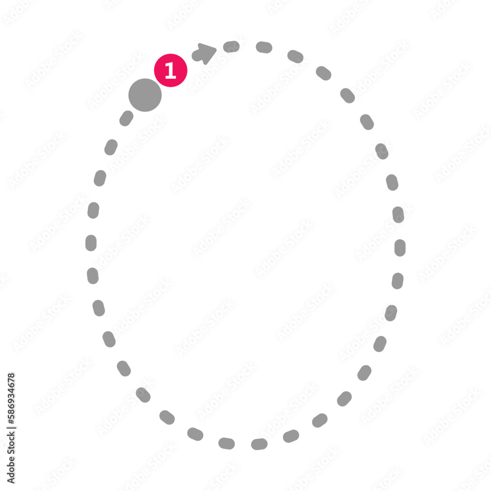 Tracing alphabet letter o lowercase prewriting dotted line element for ...