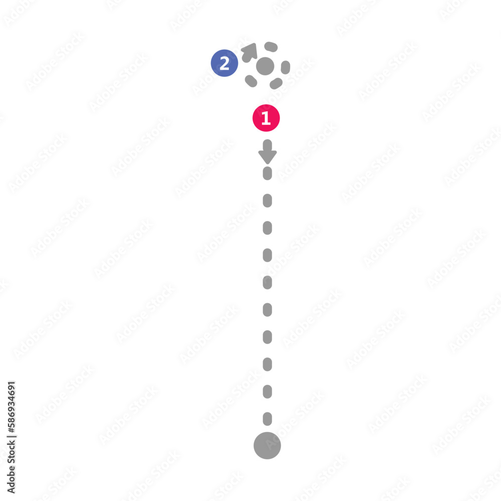 Tracing alphabet letter i lowercase prewriting dotted line element for ...