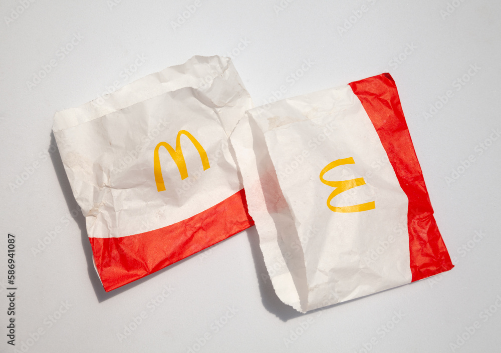 Ho Chi Minh City, Vietnam - March 30, 2023: 2 empty French fries paper ...