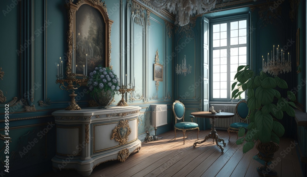 Rococo interior transports you to a bygone era of elegance and ...