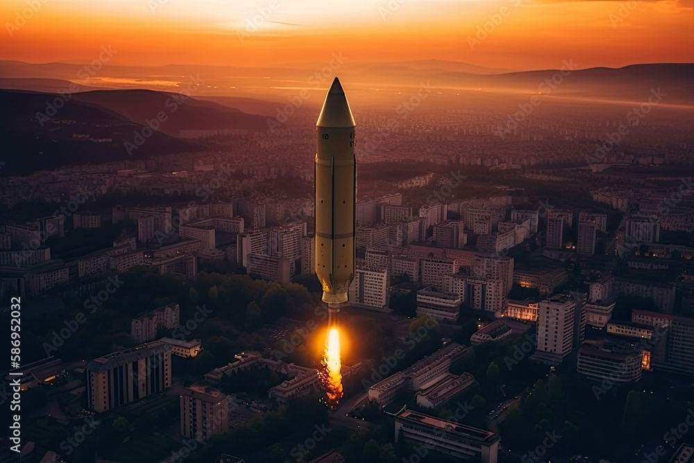 Launching the V2 Rocket: A Historic Moment in WWII. Generative AI Stock ...
