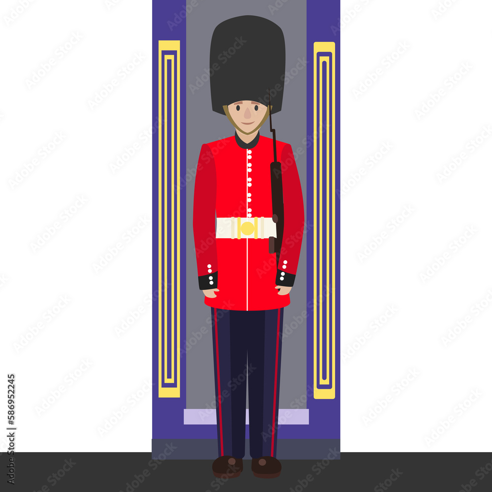 English guard cartoon PNG illustration with transparent background ...